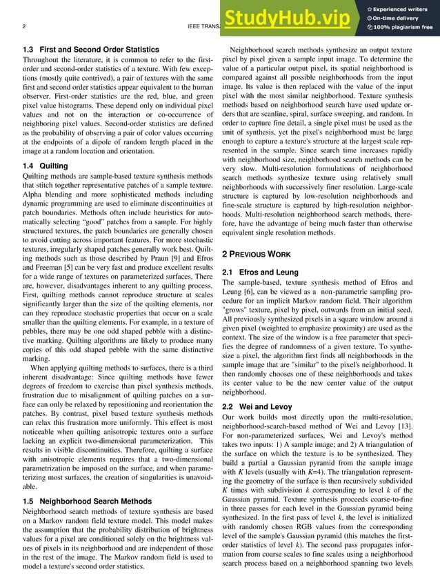Automatic Synthesis Of Isotropic Textures On Surfaces From Sample ...