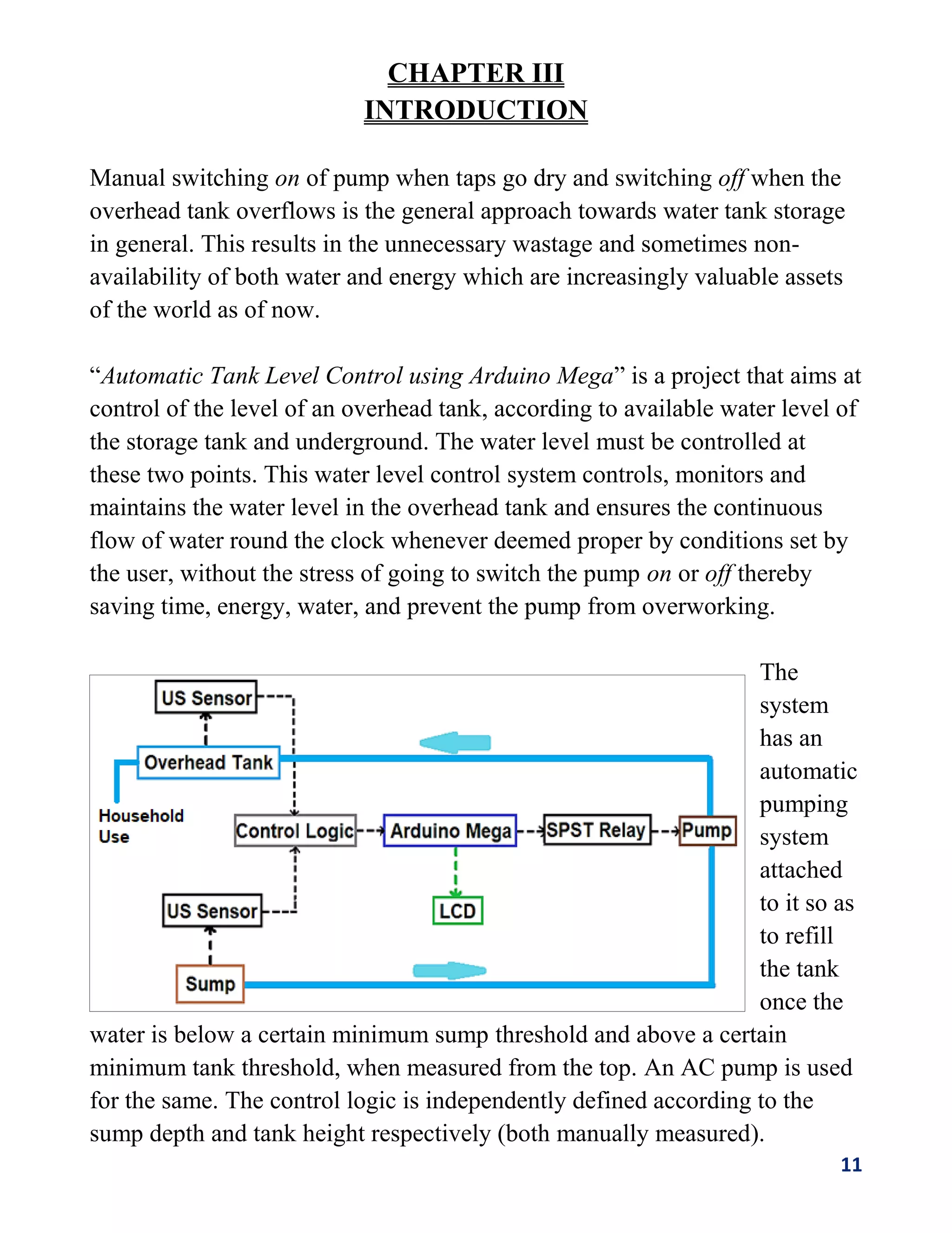 Home Automation Water Tank Level Control | PDF