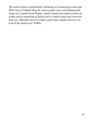 Home Automation Water Tank Level Control | PDF