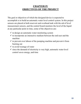 Home Automation Water Tank Level Control | PDF