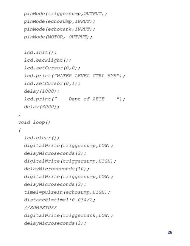 Home Automation Water Tank Level Control | PDF