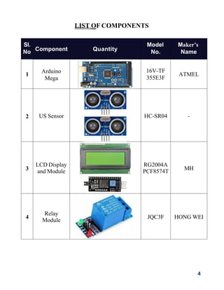 Automatic tank level control using arduino mega converted | PPTX