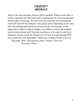 Automatic tank level control using arduino mega converted | PPTX