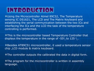 Automatic temp controller | PPT | Computing | Technology & Computing