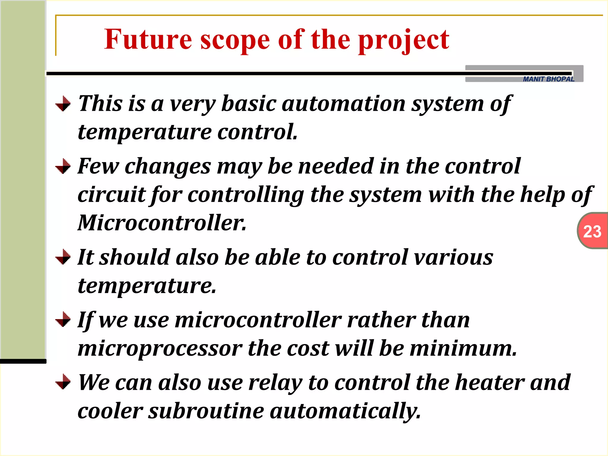 Automatic temperature control | PDF