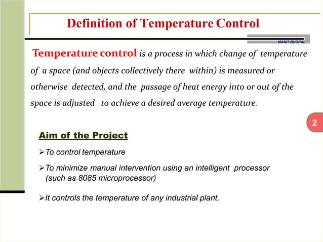 Automatic temperature control | PDF