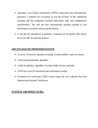 2014 IEEE JAVA NETWORKING PROJECT Automatic test packet generation | PDF
