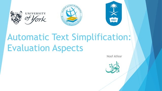 Automatic text simplification evaluation aspects | PPT