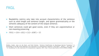 Automatic text simplification evaluation aspects | PPT