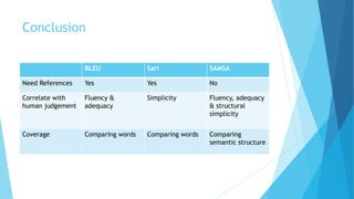 Automatic text simplification evaluation aspects | PPT
