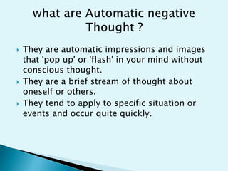 Automatic Negative Thoughts | PPT