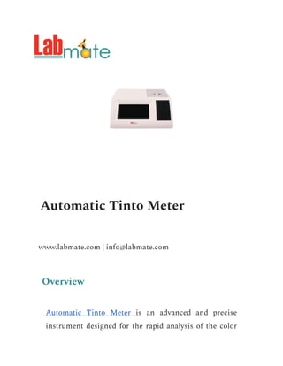 Automatic Tinto Meter | PDF