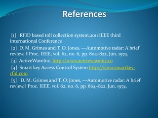 Automatic toll collection system (presentation) | PPTX