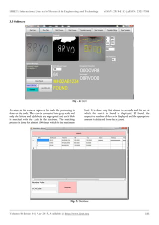 Automatic toll collection using optical code recognition and encryption | PDF
