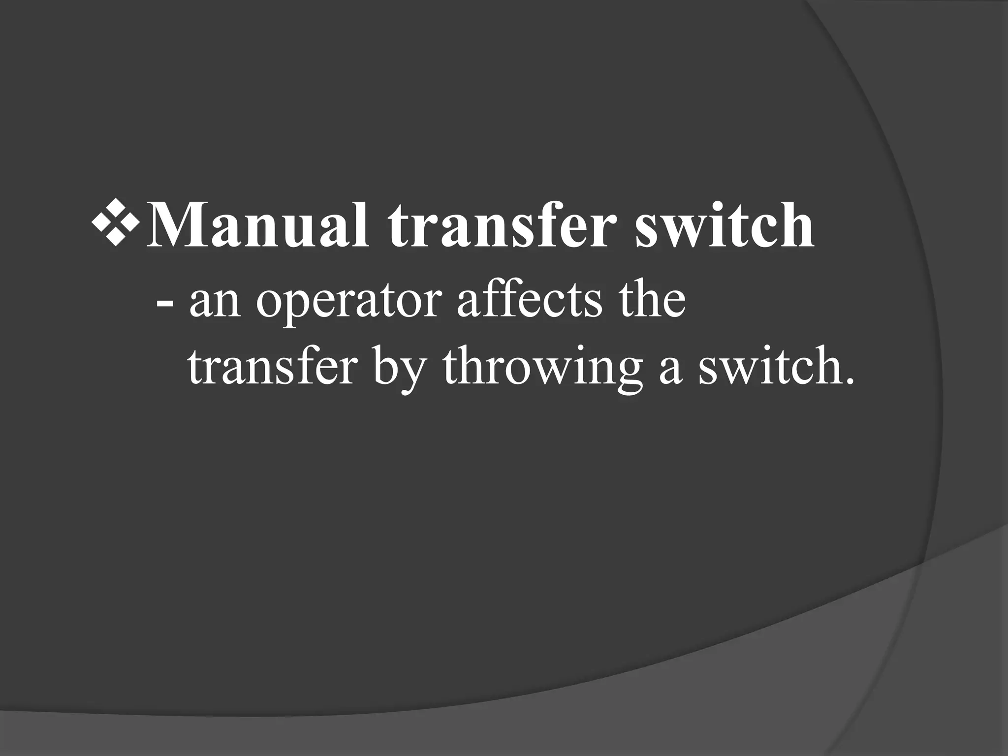 Automatic transfer switch (ats) | PPTX