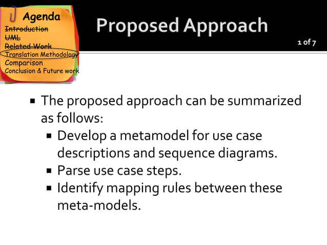 An Automatic Approach to Translate Use Cases to Sequence Diagrams | PPT