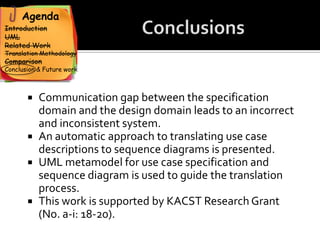 An Automatic Approach to Translate Use Cases to Sequence Diagrams | PPT