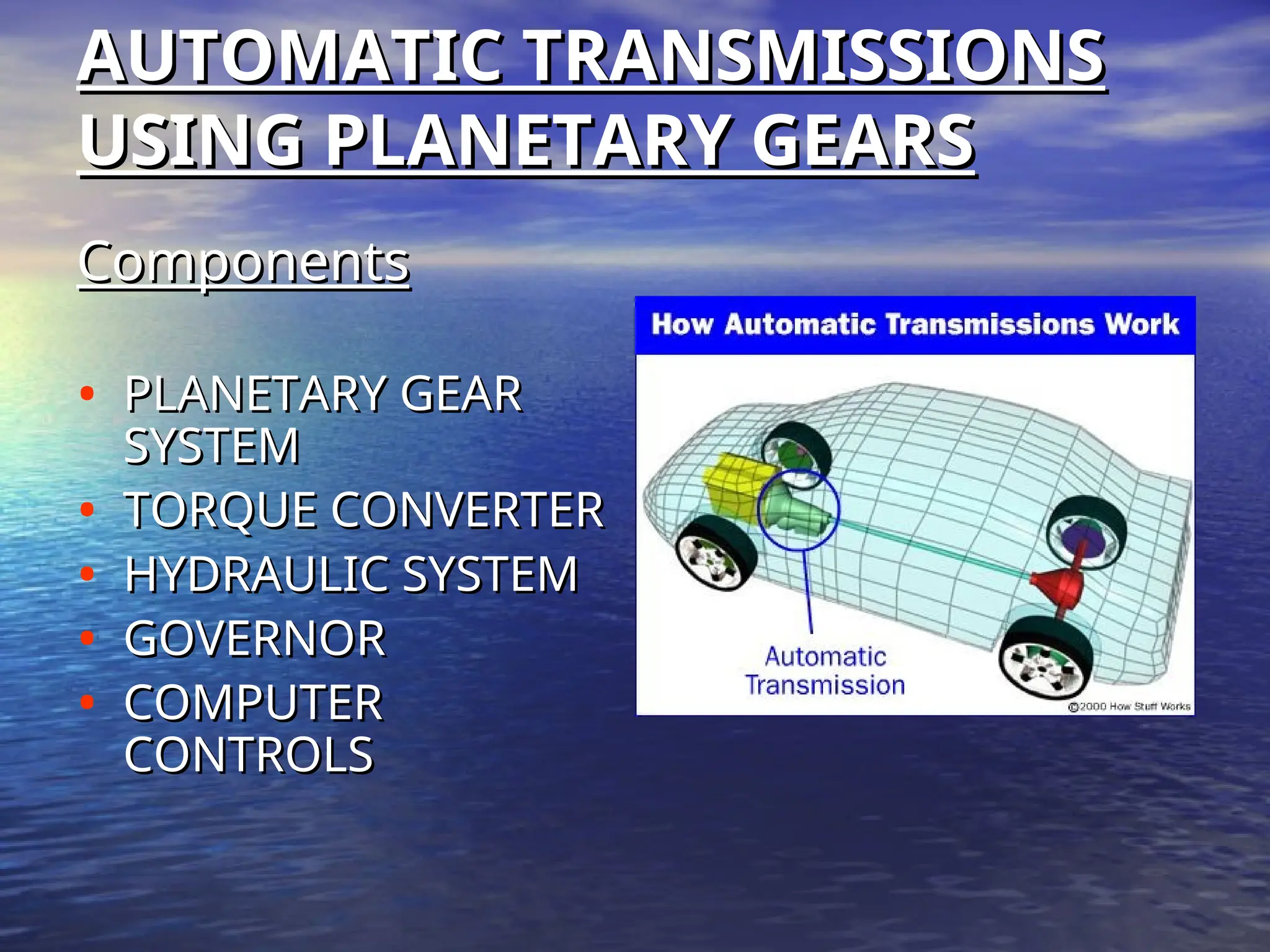 Project report on automatic transmissions | PPT