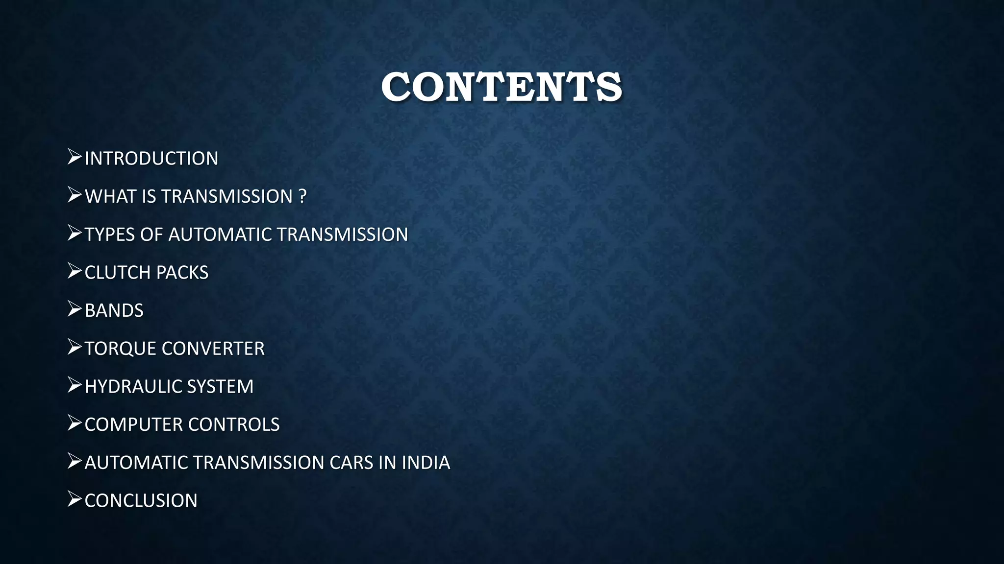 Automatic transmission system | PPTX