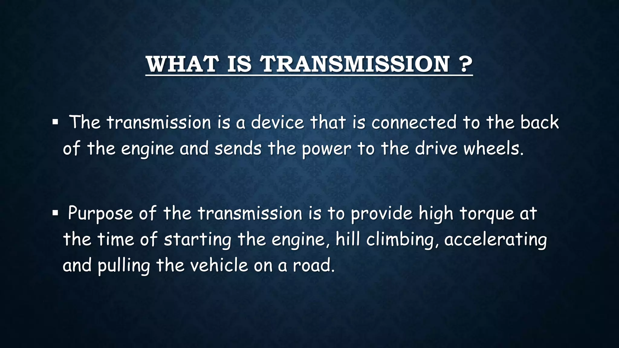 Automatic transmission system | PPTX