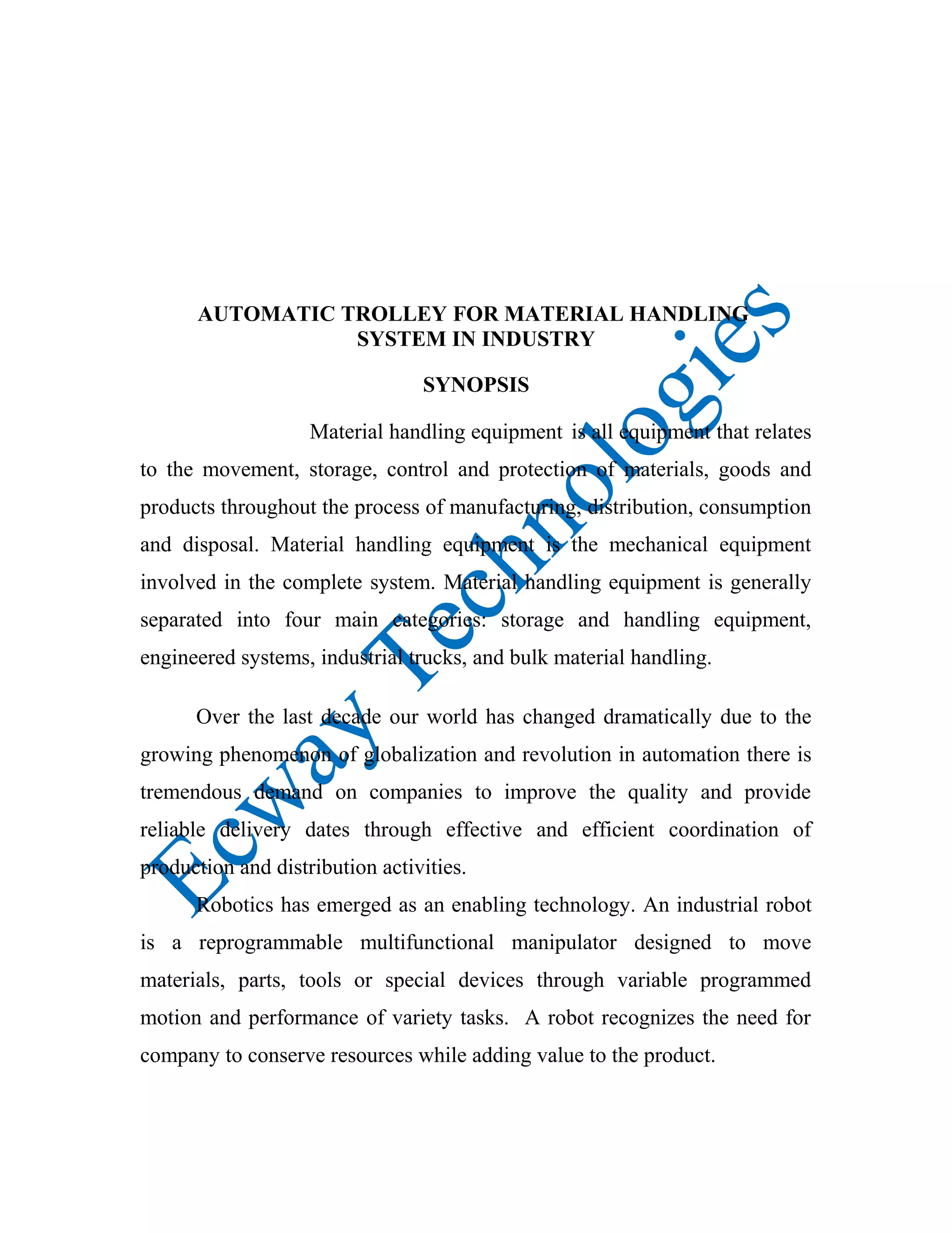 Automatic trolley | PDF