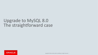 Automatic upgrade and new error logging in my sql 8.0 | PPT