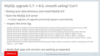 Automatic upgrade and new error logging in my sql 8.0 | PPT