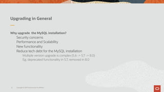 Automatic upgrade and new error logging in my sql 8.0 oct | PPT