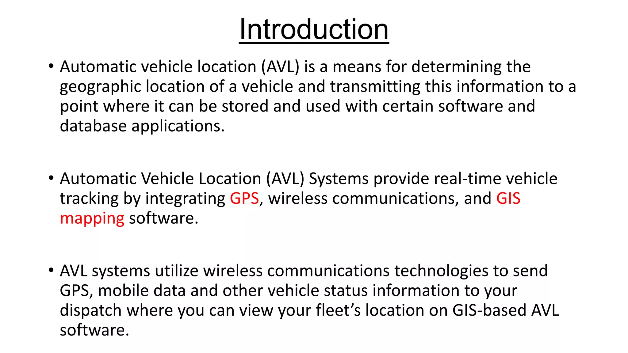 Automatic vehicle location | PPTX