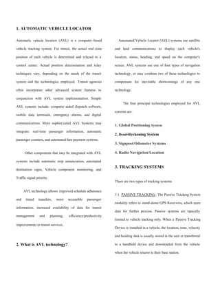 Automatic vehicle locator | PDF