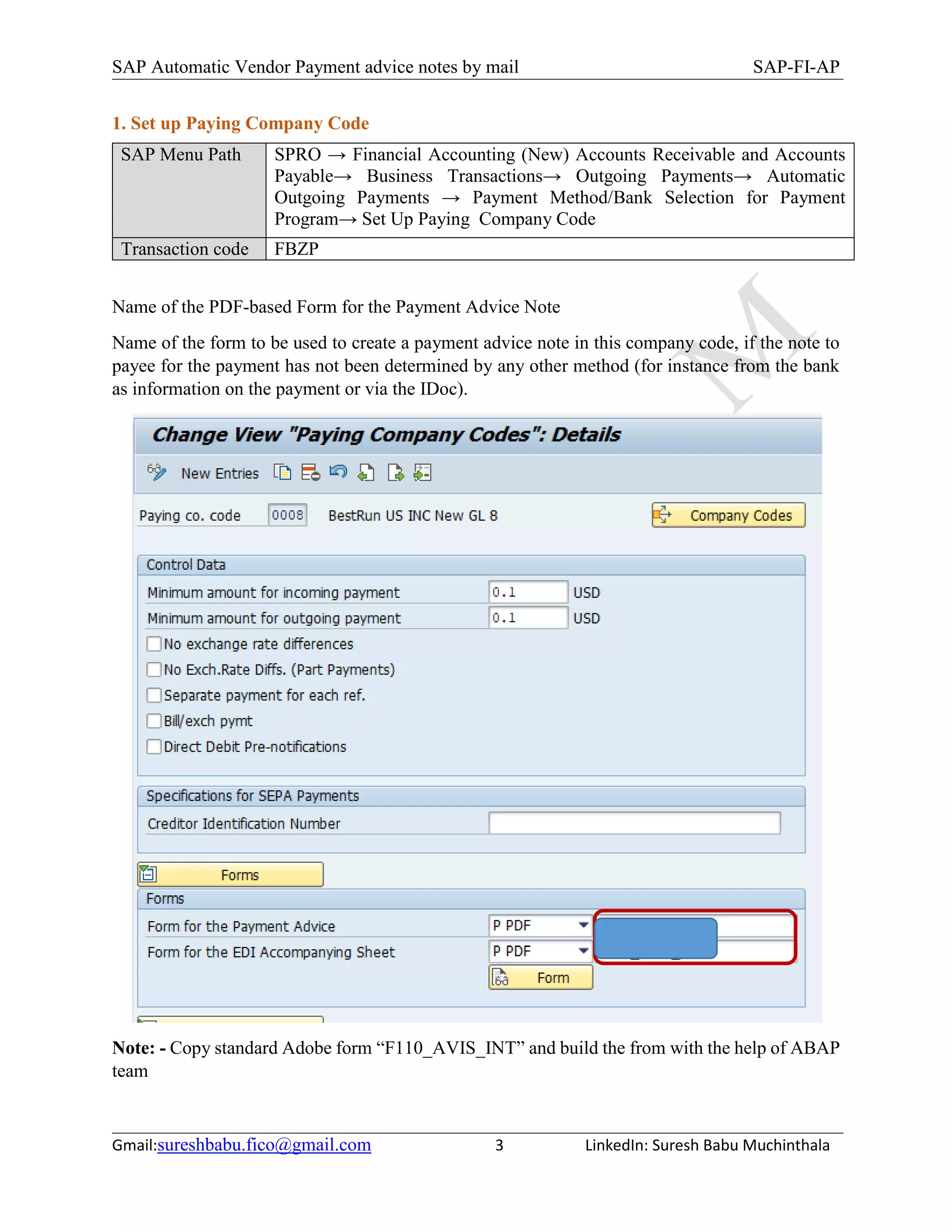 Automatic vendor payment advice notes by mail | PDF