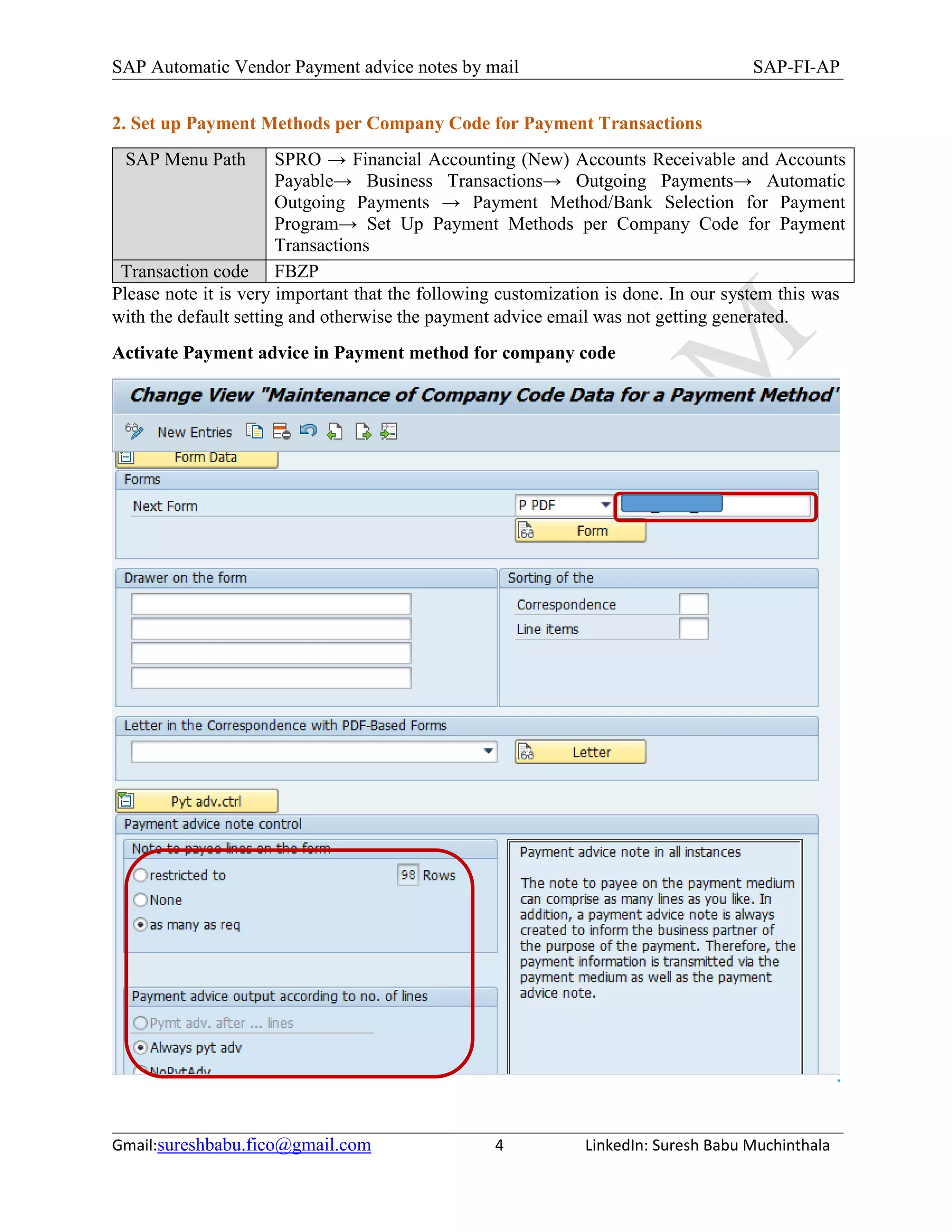 Automatic vendor payment advice notes by mail | PDF
