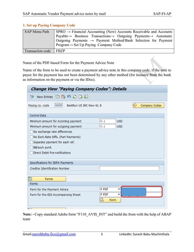 Automatic vendor payment advice notes by mail | PDF