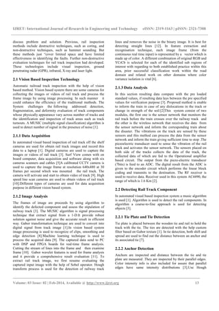 Automatic vision based inspection of railway track | PDF