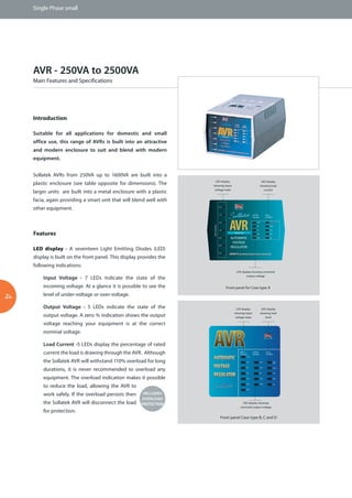 Automatic Voltage Range (AVR) - Sollatek | PDF