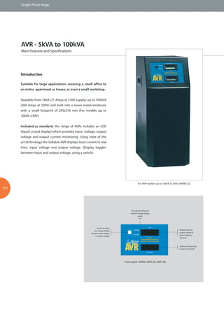 Automatic Voltage Range (AVR) - Sollatek | PDF