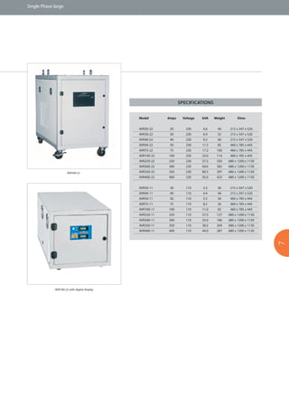 Automatic Voltage Range (AVR) - Sollatek | PDF