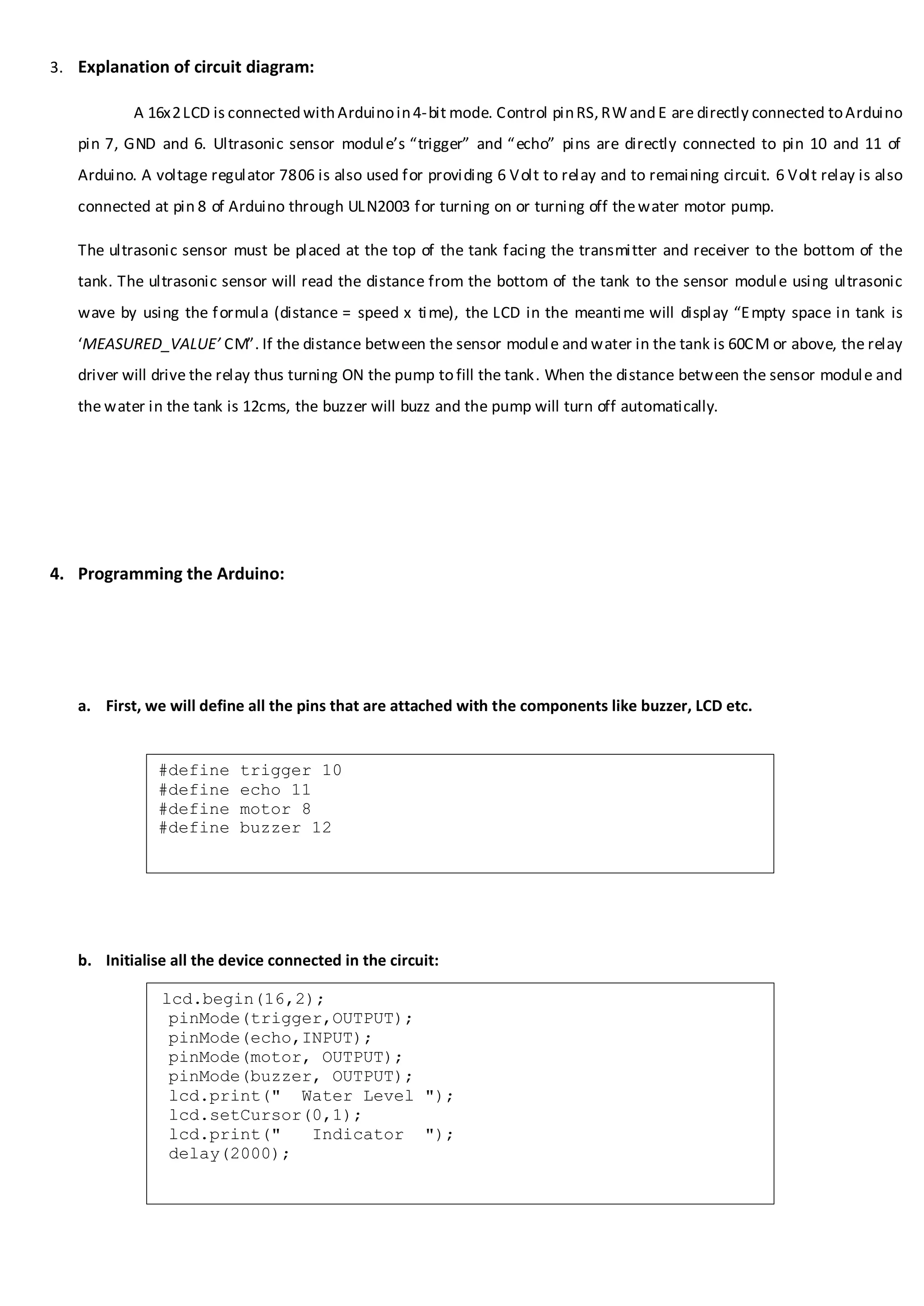 Automatic water level monitoring and control system using IoT | PDF