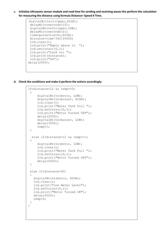 Automatic water level monitoring and control system using IoT | PDF