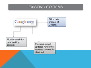 Automatic web monitoring & retrieval system | PPT