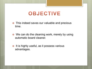 Automatic White Board Cleaner | PPTX