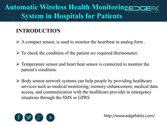 Automatic Wireless Health Monitoring System In Hospitals For Patients ...