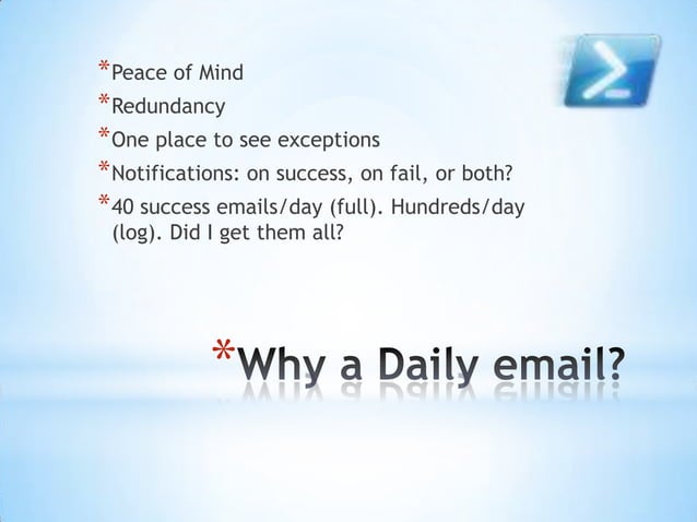 Automating sql server daily health checks | PPTX | Databases | Computer Software and Applications