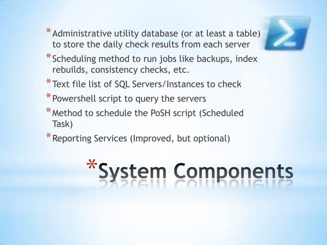 Automating sql server daily health checks | PPTX | Databases | Computer Software and Applications