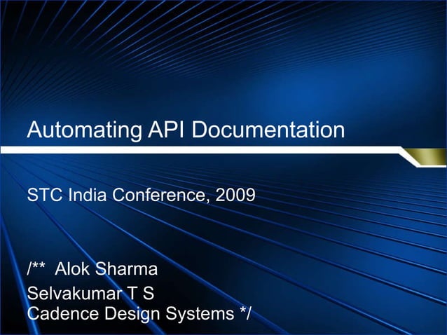 Automating API Documentation | PPT | Web Design and HTML | Internet