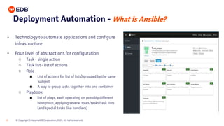 Automating a PostgreSQL High Availability Architecture with Ansible | PPT