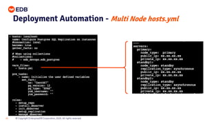 Automating a PostgreSQL High Availability Architecture with Ansible | PPT