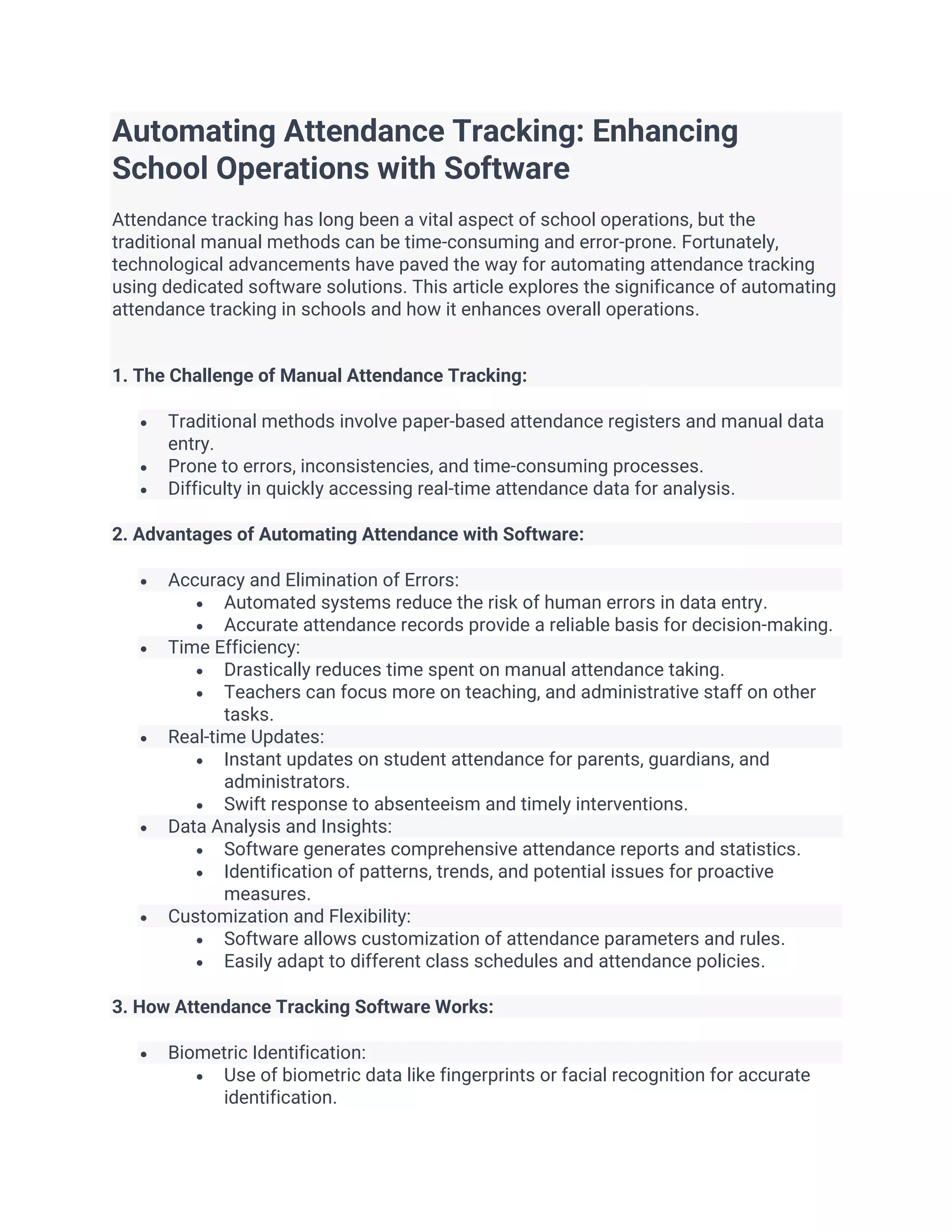 Automating Attendance Tracking: Enhancing School Operations with ...