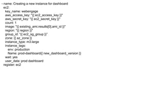 Automating aws infrastructure and code deployments using Ansible @WebEngage | PPTX