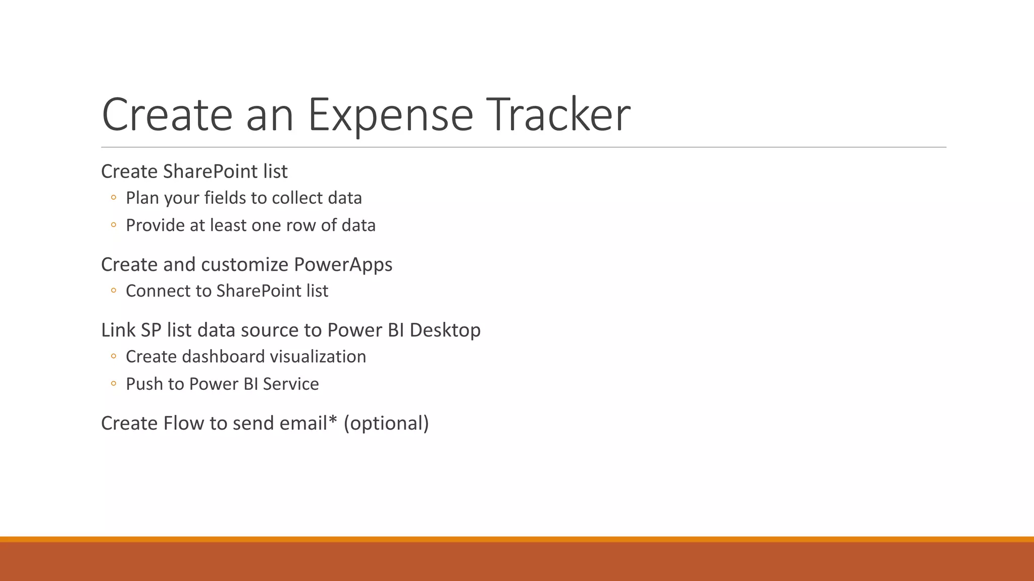 Automating Business Processes Create Expense Tracker using PowerApps and Power BI | PPT